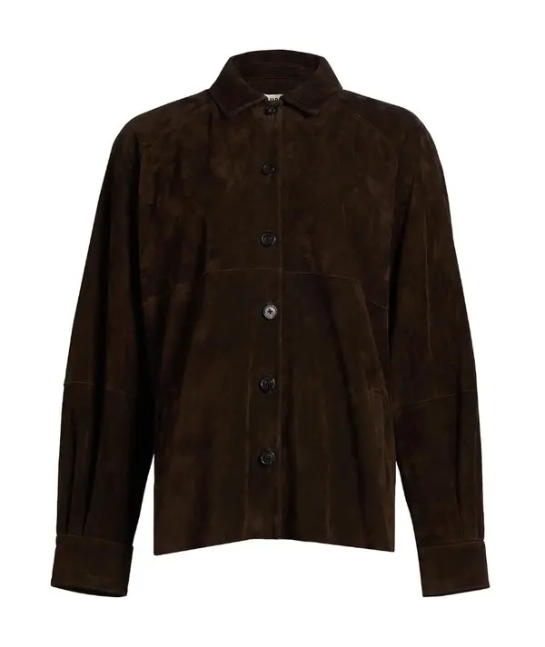 Staud Josette Suede Shirt