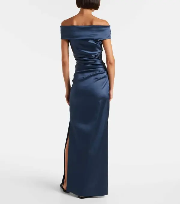 Max Mara Opaco Gathered Satin Gown