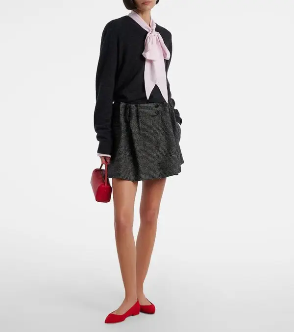 GIANVITO ROSSI Suede Ballerina Flats - Red