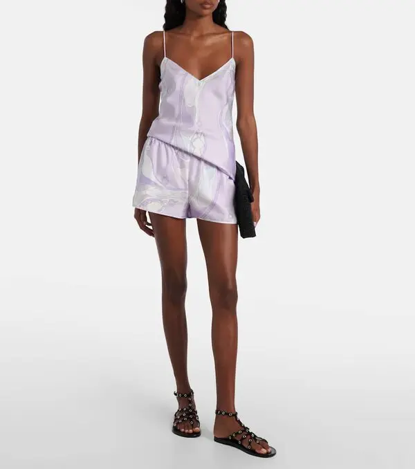Emilio Pucci Orchidee Silk Satin Camisole