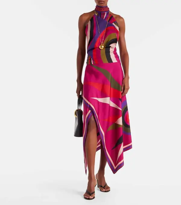 Emilio Pucci Iride Silk Satin Top