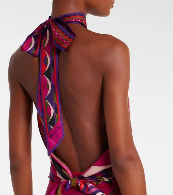 Emilio Pucci Iride Silk Satin Top