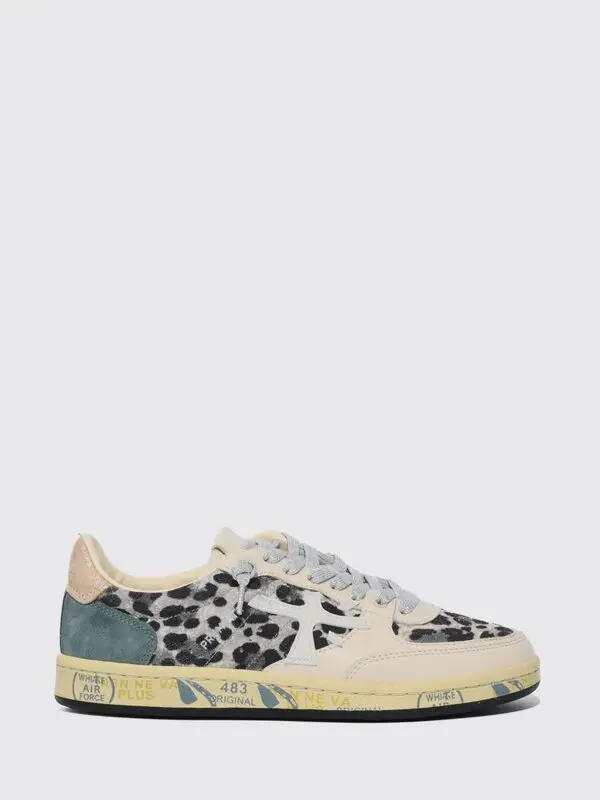 Premiata Clay Suede Sneakers With Stud Embellishments - Brown