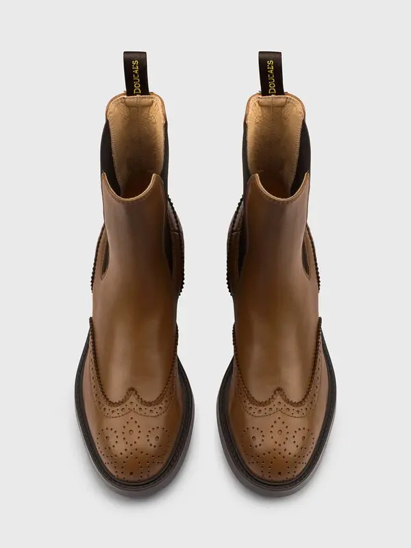 DOUCAL'S Chelsea Boots With Brogue Detailing