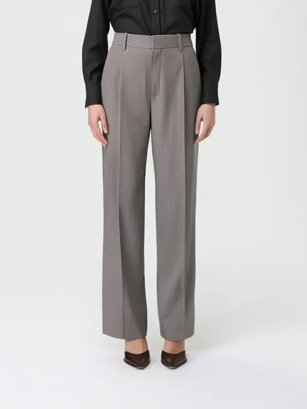 Victoria Beckham Wide Leg Trousers - Grey 1