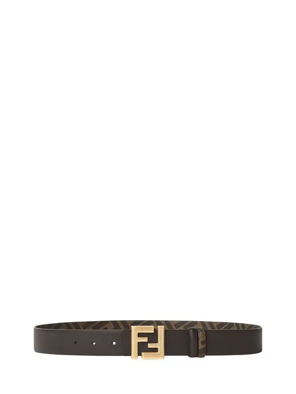 Fendi Squared Ff Belt - Brown