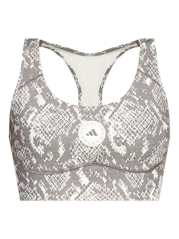 Adidas By Stella McCartney Printed Gym Bra - Beige