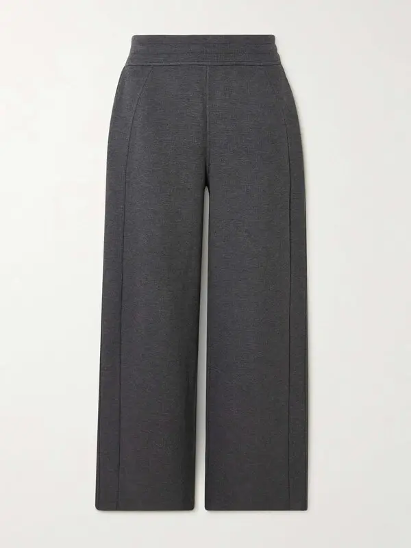 Lululemon Waffle-knit Wide-leg Track Pants - Dark Gray