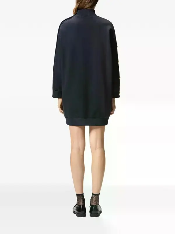 Pinko Button-detailed High-neck Mini Dress