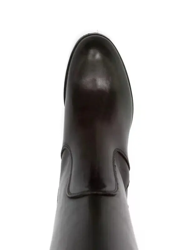 PROGETTO Block-heel Leather Boots