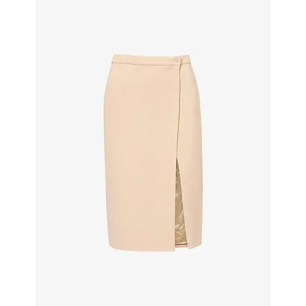MUGLER Split-front Regular-fit Woven Midi Skirt