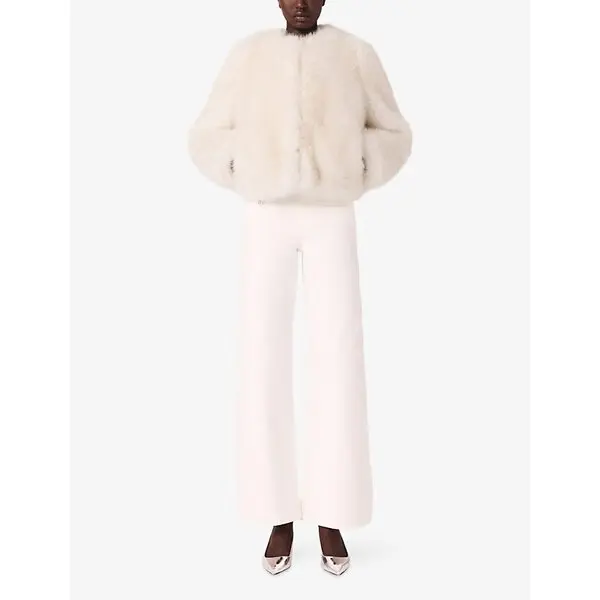 Maje Round-neck Faux-fur Jacket