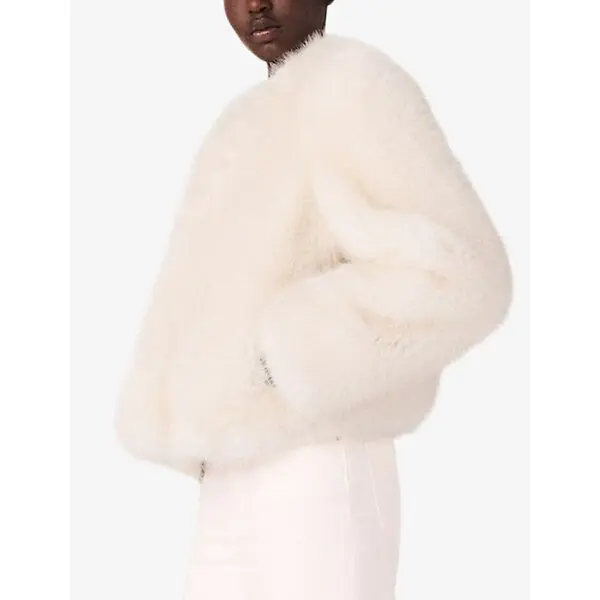 Maje Round-neck Faux-fur Jacket