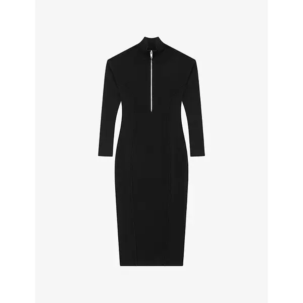 knee length dresses for ladies Gold Mesh Knit Cover Up Midi Dress