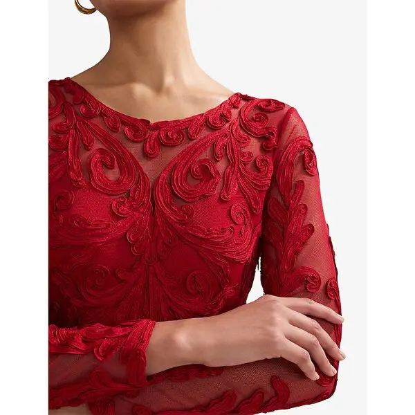 chinese dress ladies Camille Red Lace Dress | Dresses main image 0
