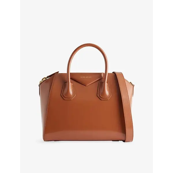 Givenchy Antigona Small Leather Top Handle Bag - Caramel Brown