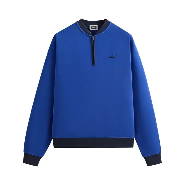 Kith Quarter Zip Terry Nelson Crewneck - Blue