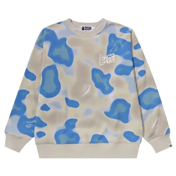 A BATHING APE Liquid Camo Crewneck Sweater