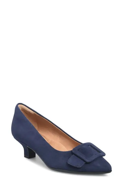 SOFFT Pointed-toe Kitten Heel Pumps - Sky Navy
