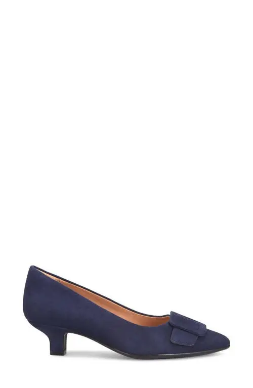 SOFFT Pointed-toe Kitten Heel Pumps - Sky Navy
