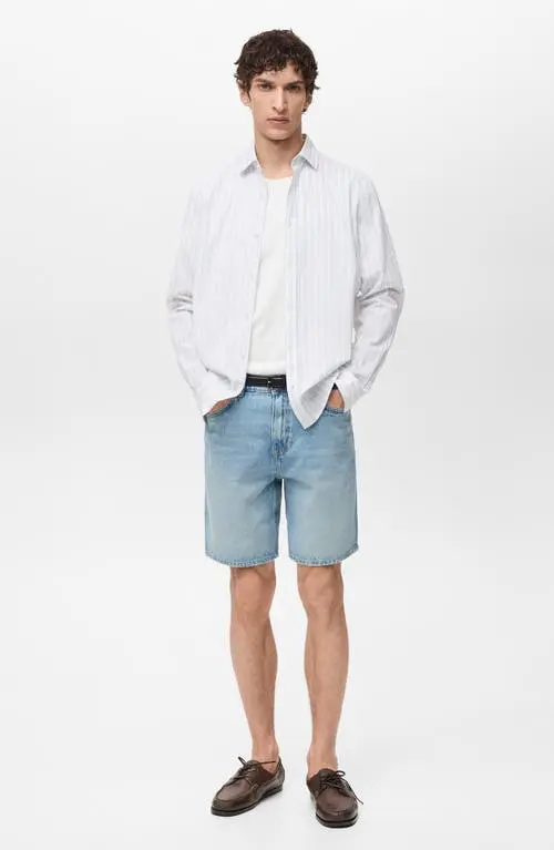 Mango Nonstretch Denim Bermuda Shorts