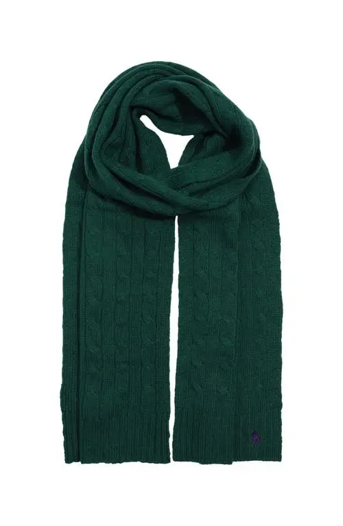Polo Ralph Lauren Wool Cashmere Classic Cable Scarf - Castleton Green