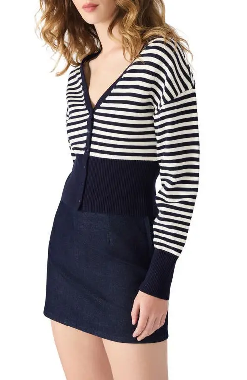 Steve Madden Lauryn Stripe Crop Cardigan