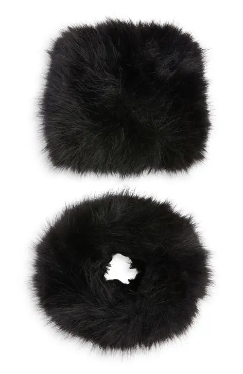 Naked Wardrobe Faux Fur Cuffs - Black