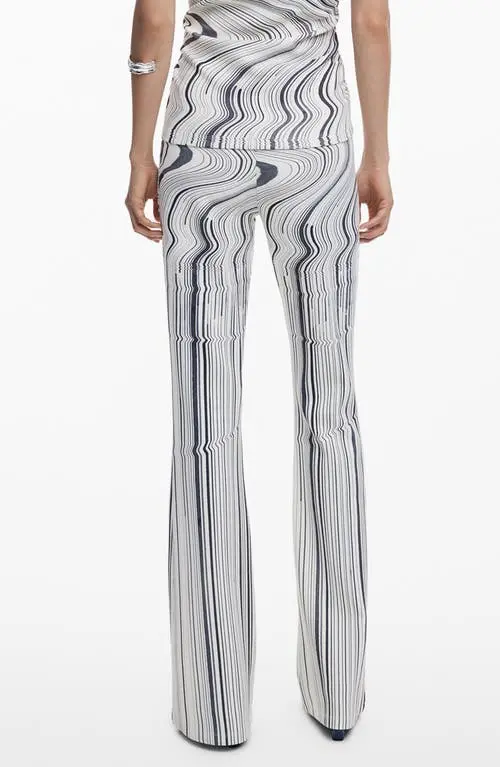 Desigual Distorted Stripe Flare Pants