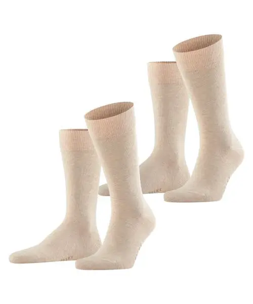 Falke Happy 2-pack Cotton Socks - Sand Melange