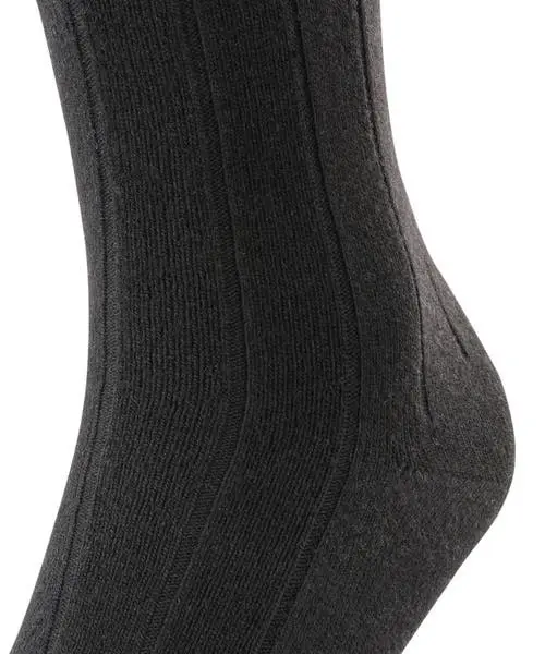 Falke Lhasa Rib Wool Cashmere Knee High Socks - Black