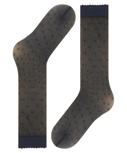 Falke Dot 15 Denier Sheer Knee High Socks - Marine