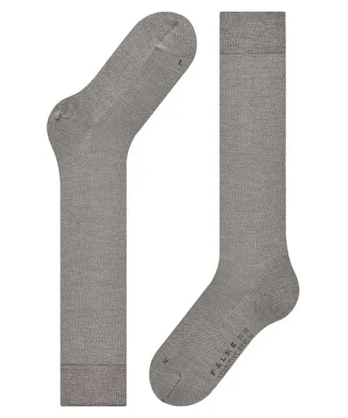 Falke Sensitive Berlin Knee High Socks - Light Grey Melange