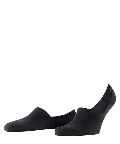 Falke Step Cotton High Cut Invisible Socks - Black