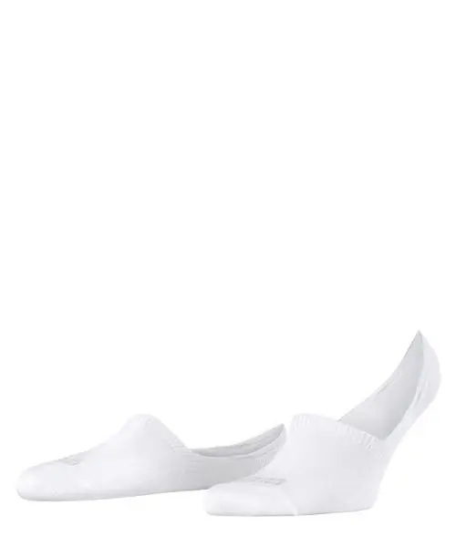 Falke Step Cotton High Cut Invisible Socks - White