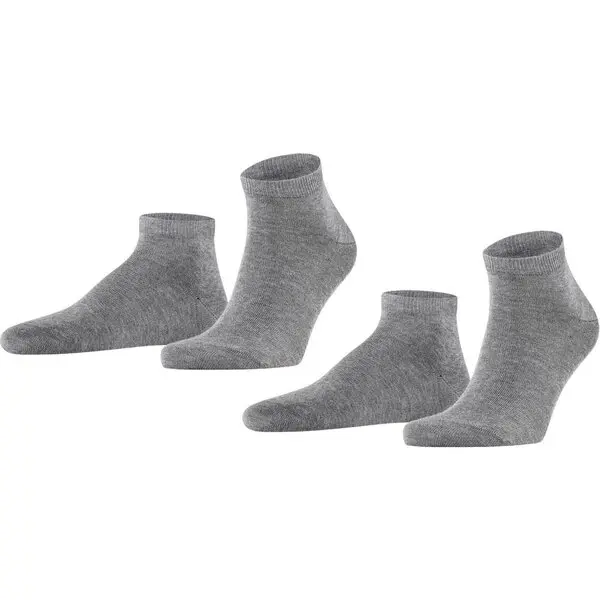 Falke Happy Cotton Sneaker Socks - Light Grey Melange