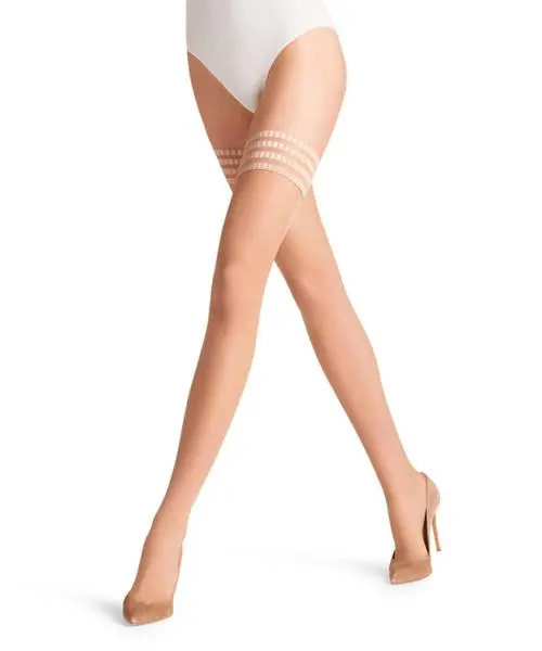 Falke Pure Matt 20 Denier Sheer Thigh Highs - Powder