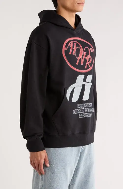 HONOR THE GIFT Cotton Pop Art Hoodie - Black