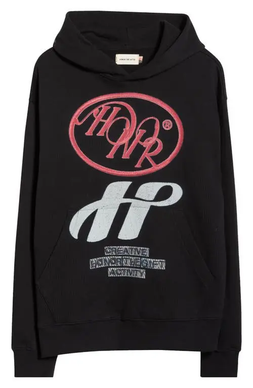 HONOR THE GIFT Cotton Pop Art Hoodie - Black