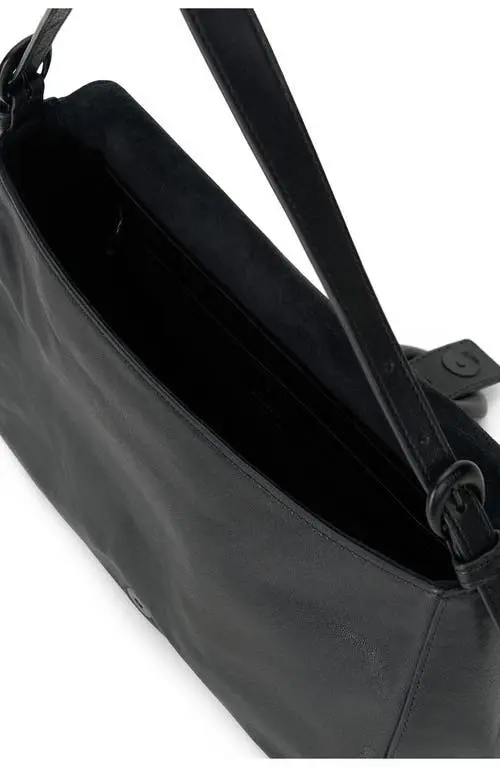 Staud Harlow Leather Shoulder Bag - Black