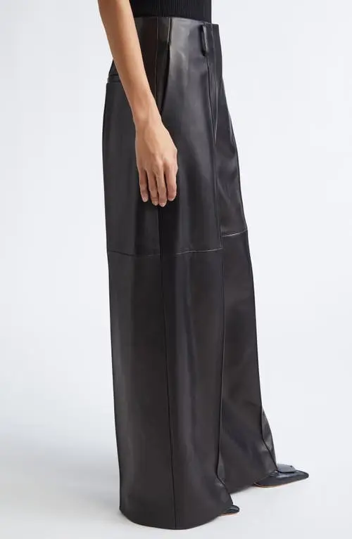 GRACE LING Mercury Wide Leg Leather Trousers