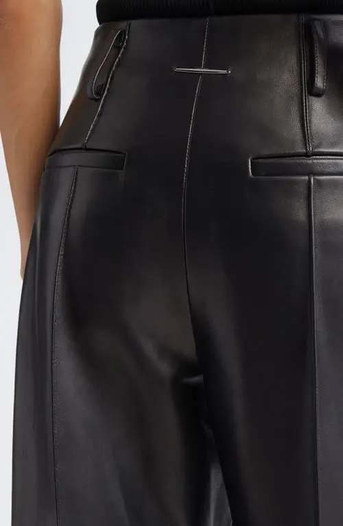 GRACE LING Mercury Wide Leg Leather Trousers