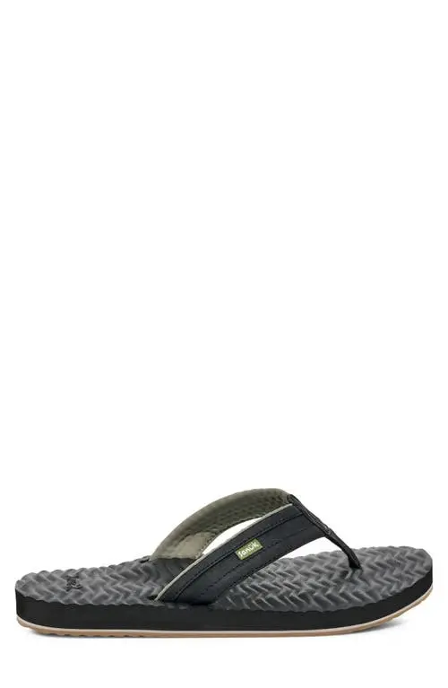 Sanuk Ziggy Plush Flip Flop - Black