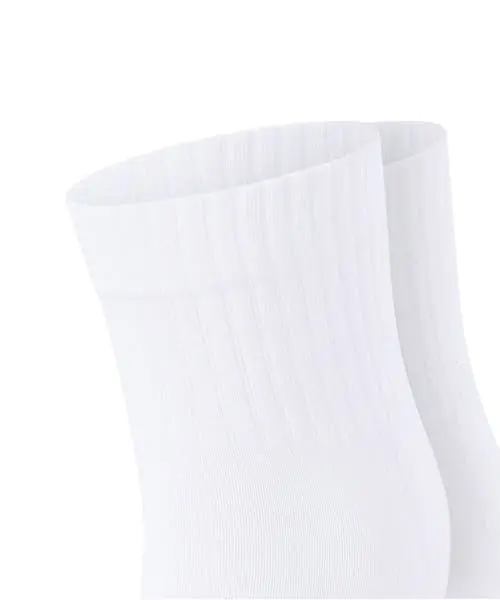 Falke Run Ribbed Short Socks - White