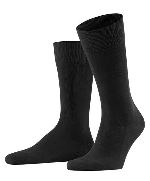 Falke Family Sustainable Cotton Dress Socks - Black