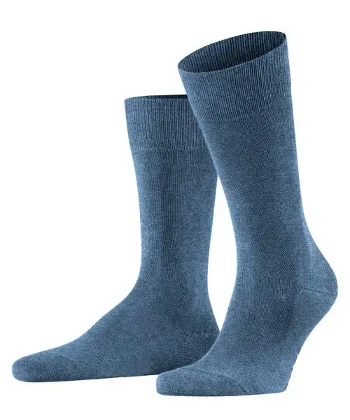 Falke Family Sustainable Cotton Dress Socks - Light Denim