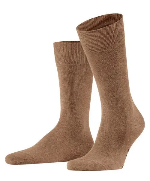 Falke Family Sustainable Cotton Dress Socks - Nutmeg Melange