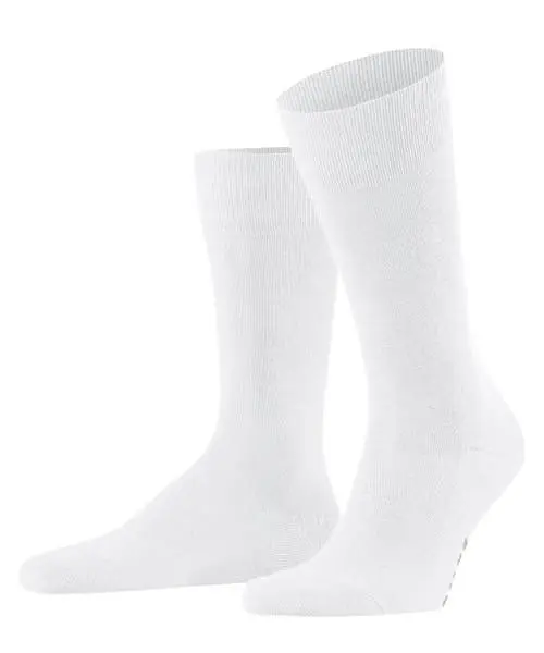 Falke Family Sustainable Cotton Dress Socks - White