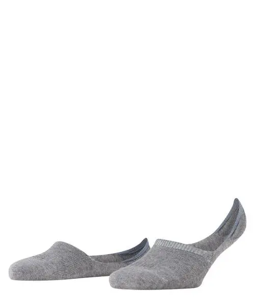 Falke Step Cotton High Cut Invisible Socks - Light Grey Melange