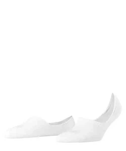 Falke Step Cotton High Cut Invisible Socks - White